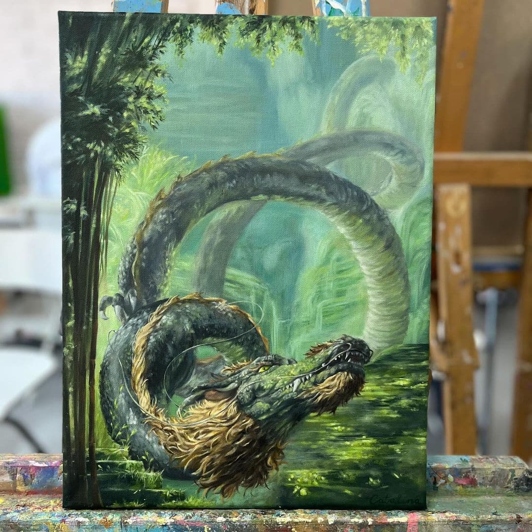 Os mostramos el increíble dragón chino 🐉 que ha pintado Catalina ...